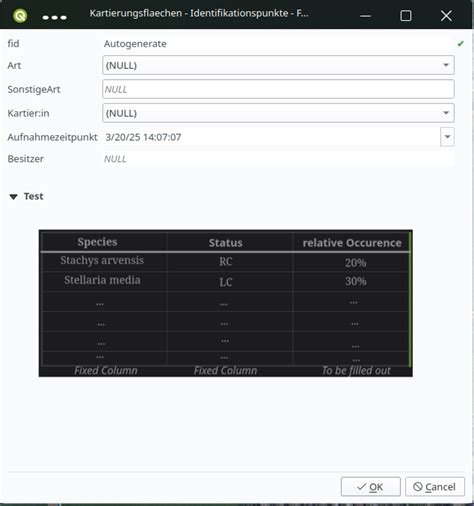 Qgis Is There Way To Have A Table As Attribute Form Per Feature Geographic Information