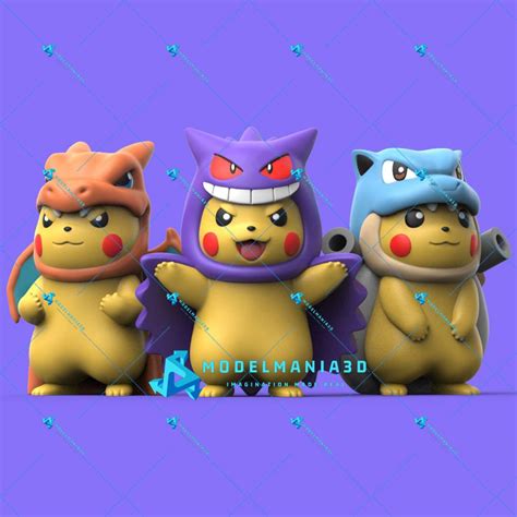 Pokemon Pikachu Cosplay D Stl For Printing Etsy