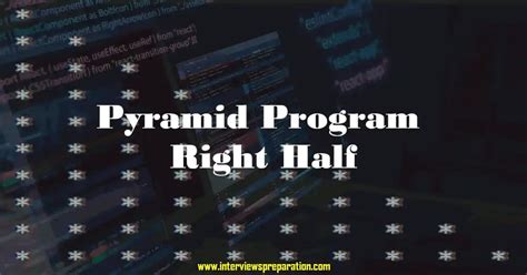 Pyramid Program Right Half The Right Half Pyramid Pattern Program By Rathod Ketan Mar