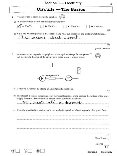Electricity Exam Practise Workbook Pdf