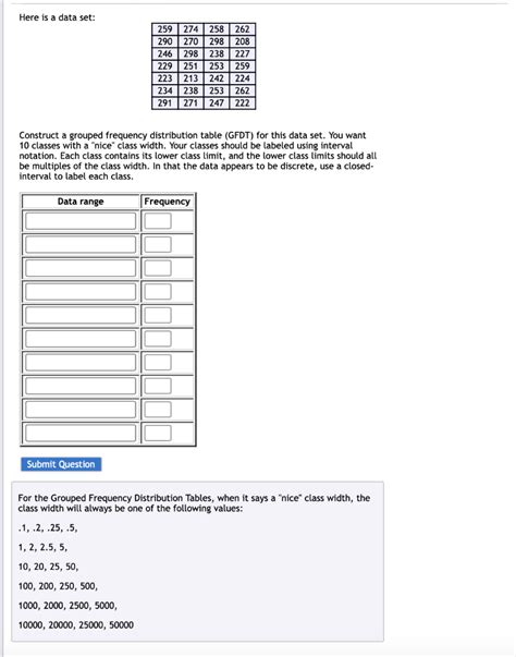 solved construct a grouped frequency distribution table