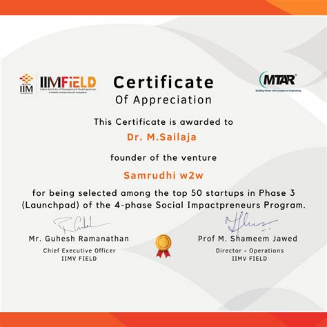 Dr Sailaja Maddipatlaphd On Linkedin Socialimpactpreneurs Iimvfield