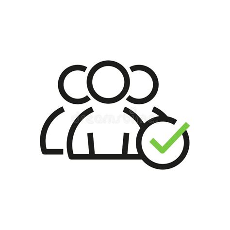 User Group And Management Business Team Check Mark Sign Check Mark