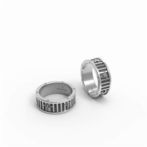 비아베간테 플뢰르 드 리스 패턴 실버링