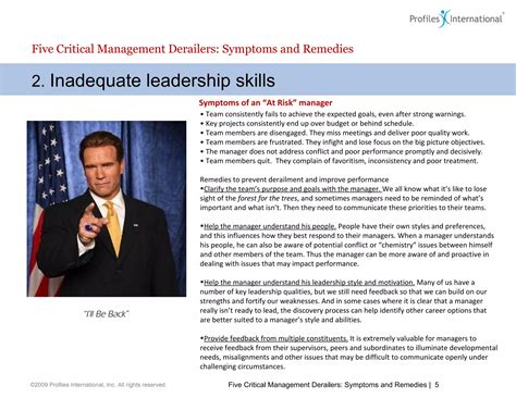 5 Critical Management Derailers Pps