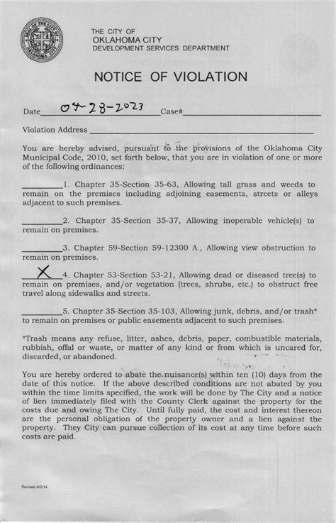 City Code Enforcement Violations Sell My House Fast Oklahoma