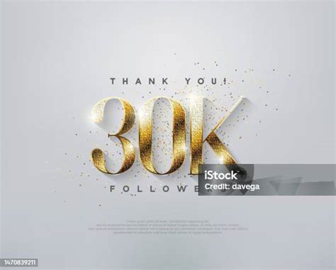 럭셔리 인사말 30k 추종자는 우아한 골드 번호로 감사합니다 30 킬로미터에 대한 스톡 벡터 아트 및 기타 이미지 30 킬로미터 3차원 형태 감사합니다 Istock