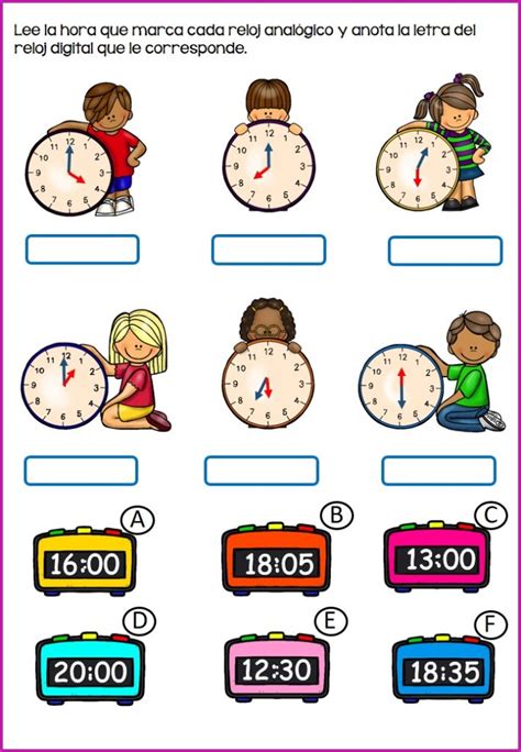 Interactiva El Reloj Y Las Horas Liveworksheets Actividades De