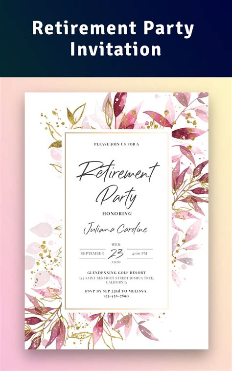 Invitation Retirement Party Wording Words Build Confidence