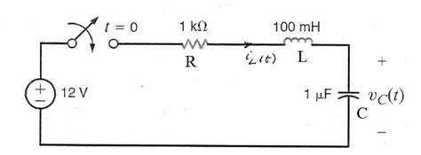 solved find vc t for t 0 in circuit in figure if vc 0