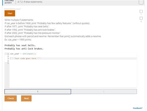 Solved CHALLENGE If Else Statements ACTIVITY Chegg