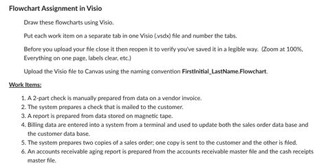 Solved Flowchart Assignment In Visio Draw These Flowcharts Chegg