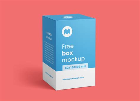 Cuboid Vertical Box Packaging Mockup Set Free Psd Templates