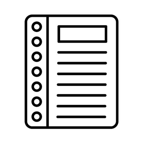 Premium Vector Notebook Line Illustration