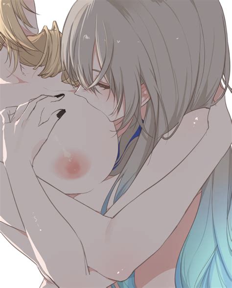 rule 34 2girls baconontheclock black nails blonde hair breasts closed