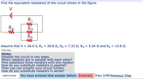 Solved Find The Equivalent Resistance Of The Circuit Shown