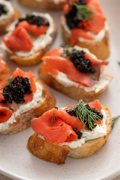 Smoked Salmon Dill And Caviar Crostini Eating With Erica
