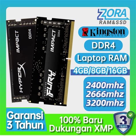 Jual Kingston Hyperx Laptop Memory RAM DDR4 2400Mhz 2666Mhz 3200Mhz 4GB 8GB 16GB PCD 19200 PC4