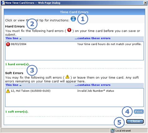 Responding To Time Card Errors