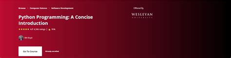 Python Programming A Concise Introduction By Wesleyan University
