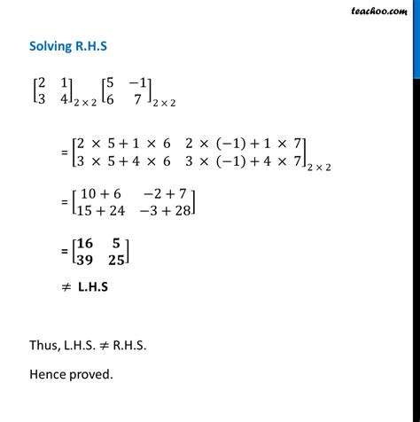 Ex Show That I Matrices