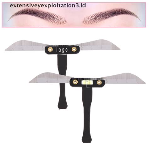 Jual E3ph Eyebrows Measuring Stencil Ruler Diy Three Point Balance Positioning Caliper