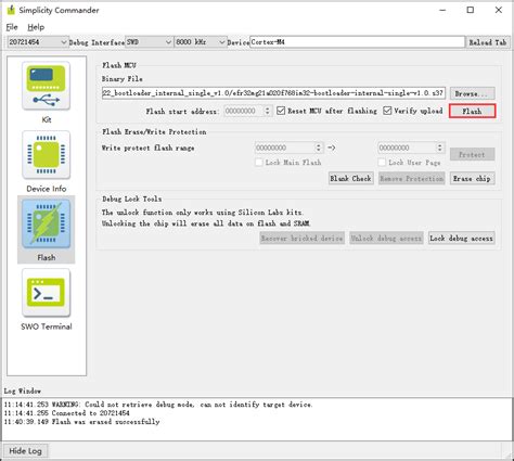 zigbee 3 0实战教程 silicon labs efr32 emberznet 3 08：烧录固件之j link simplicity