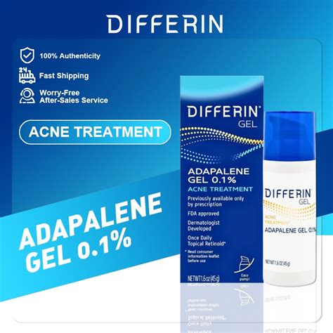 Differin Acne Treatment Gel 45g Retinoid Treatment For Face With 01 Adapale Shopee Philippines