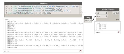 Filter Solid From List Lists Logic Dynamo