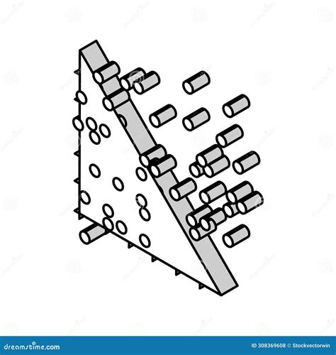 Data Clustering Database Isometric Icon Vector Illustration Stock