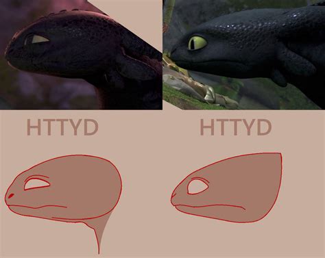 Not Serious Comparison Of Httyd Toothless Head By Roma2poi On Deviantart