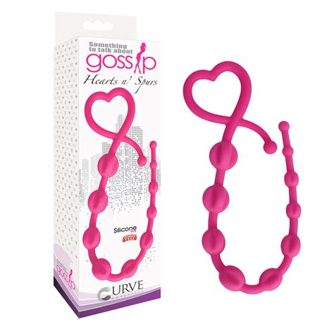 Gossip Hearts And Spurs Anal Beads Magenta Pink