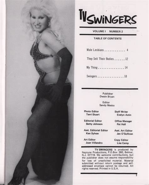 Tv Swingers Volume 1 2 Magazine Poster Drag Queens Tv Cd Ts Contact