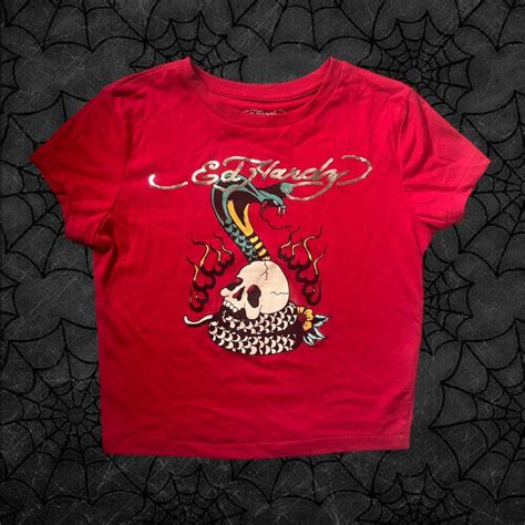 Small Red Ed Hardy Crop Top Just Bought And Never Depop