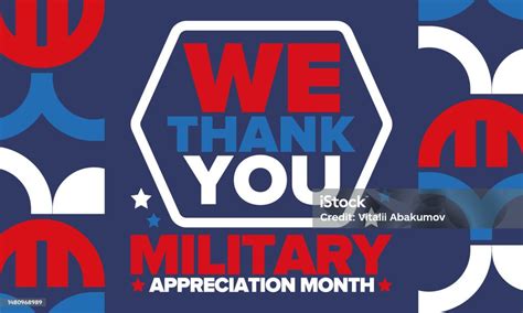 5월 국군 감사의 달 미국에서 매년 군대 축하의 달 포스터 카드 배너 및 배경 벡터 일러스트레이션 미국 군사에 대한 스톡 벡터 아트 및 기타 이미지 Istock