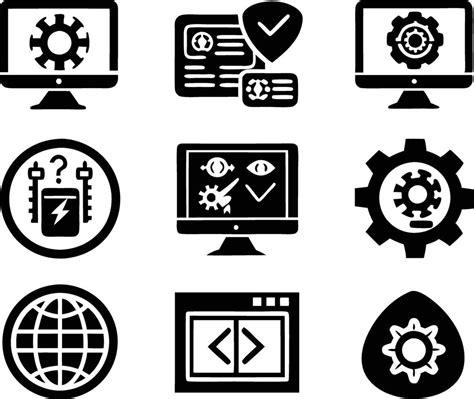Set Of Programming Icon Illustration Computer Code Programming Software Technology