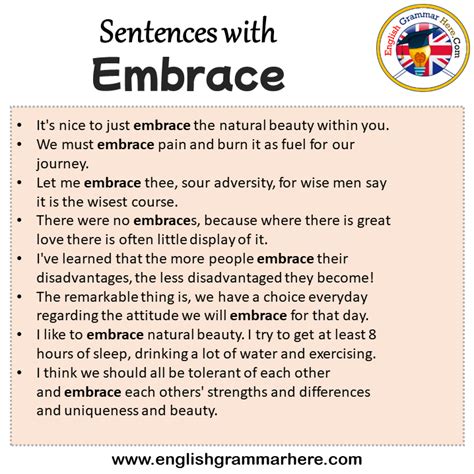 Sentences With Embrace Embrace In A Sentence In English Sentences For