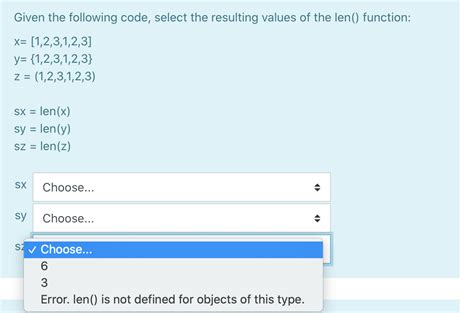 Solved Given The Following Code Select The Resulting Values Chegg