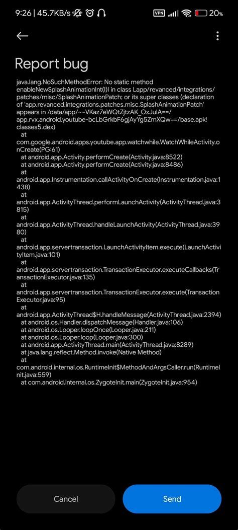 crashing after update r revancedextended