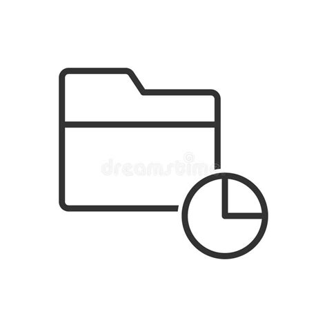 Folder Pie Chart Icon Folder Graph Report Icon Stock Vector Illustration Of Folder Diagram