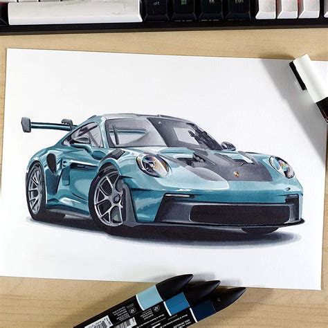 Draw A Porsche 911 Gt3 Rs Like A Pro Easy Tutorial For Beginners