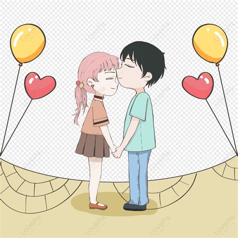이마 키스 커플 Png 일러스트 무료 다운로드 Lovepik