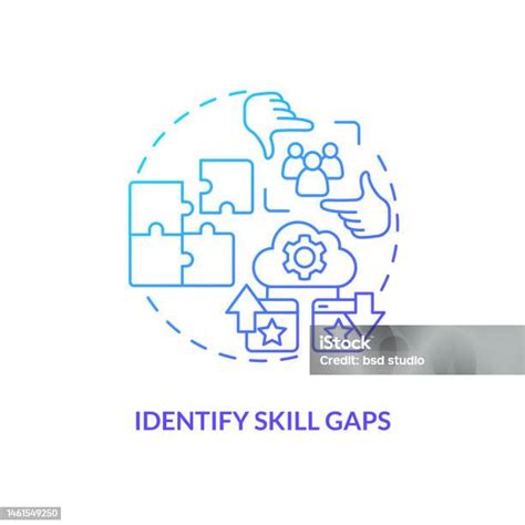 Identify Skill Gaps Blue Gradient Concept Icon Stock Illustration Download Image Now