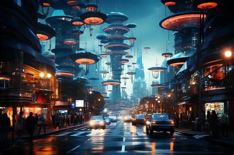 Premium Ai Image Smart Traffic Lights And Intersections