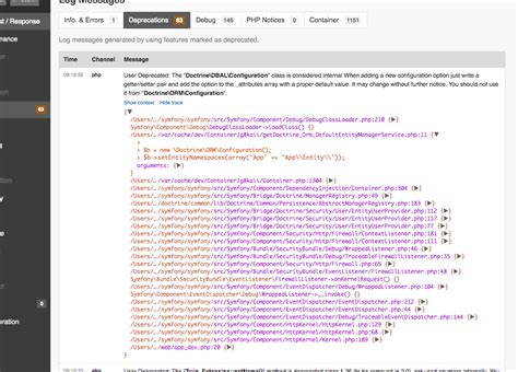 deprecations causing big performance hit in dev profilerlistener