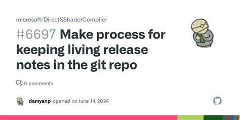Make Process For Keeping Living Release Notes In The Git Repo · Issue