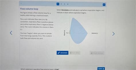 solved flow volume loop select annotate and indicate in red