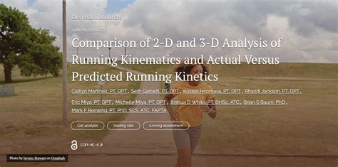 Comparison Of 2 D And 3 D Analysis Of Running Kinematics And Actual