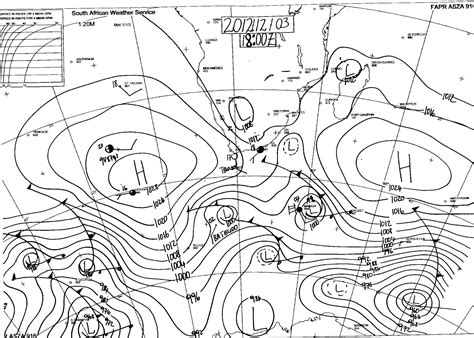 Sa Weather And Disaster Observation Service Sea Level Synoptic Chart