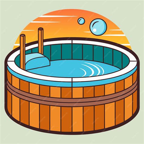 Hot Jacuzzi Tub Clipart Vector Art And Illustration Premium Ai